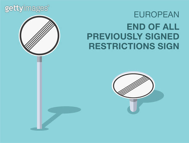 Traffic regulation rules. Isolated european end of all previously ...