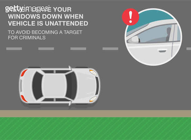 Car theft safety tips. Never leave windows down when vehicle is ...