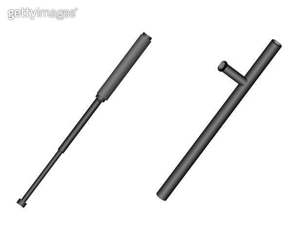 Tofa Stick Baton Law Enforcement Weapon Equipment Collection Set Symbol ...