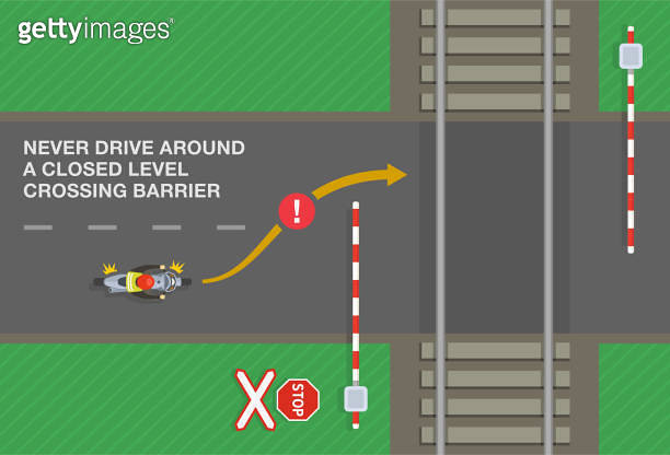 Safety driving rules and tips. Never drive around a closed level ...