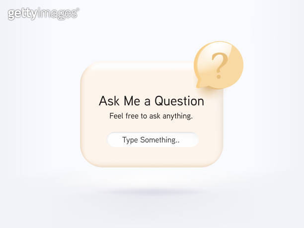 3D reminder notifications page with floating elements. Alert for Ask ...
