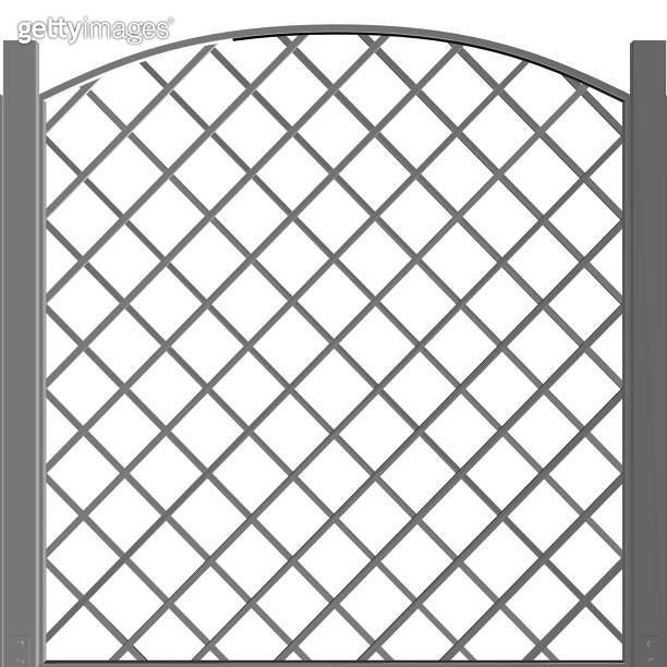 Contour Chain link fence. Metal Wire Fence. Outline Wire grid ...