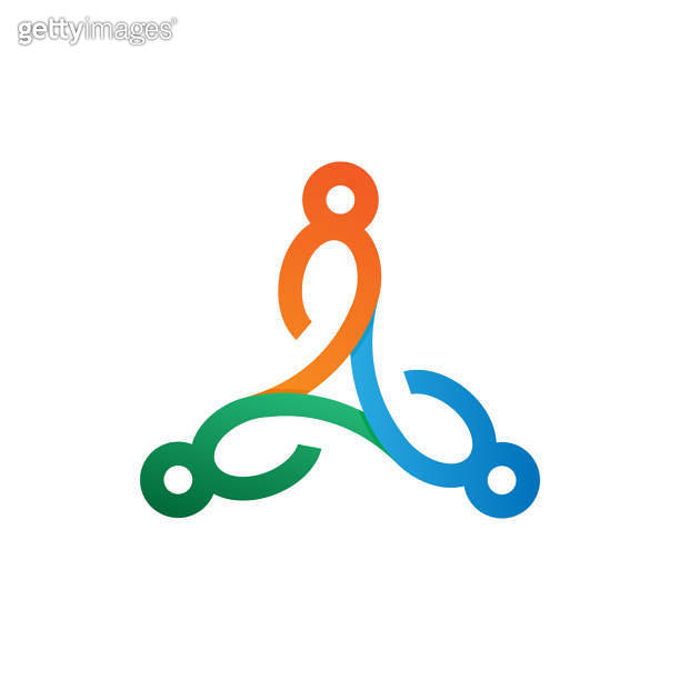 Unitedly Three People Logo Icon symbol Design Symbol Template Flat ...