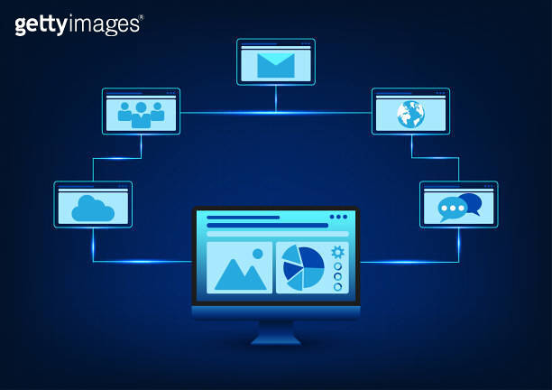 Long distance communication technology via the Internet which is used ...