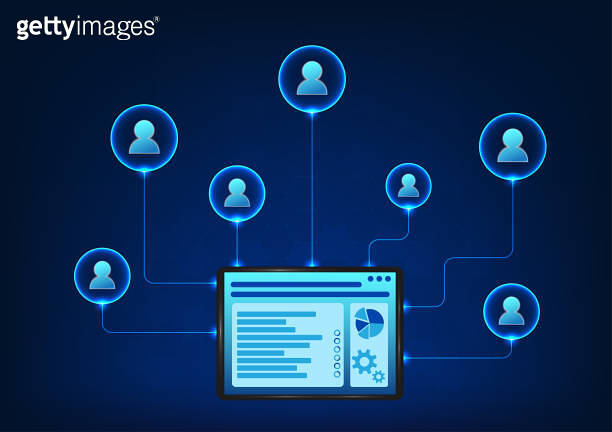 Long distance communication technology via the Internet which is used ...