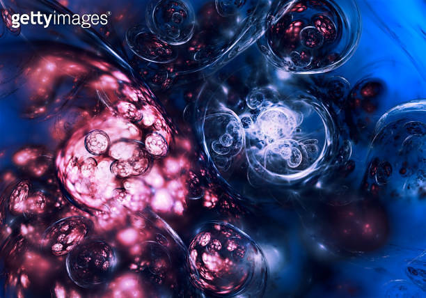 Abstract science concept fractal art background. Infinite cells inside ...