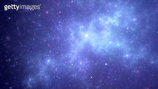 Galaxy with many stars in outer space. Abstract fractal art background ...