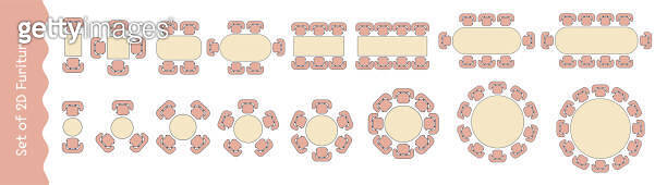 WebFurniture for the floor plan. Top view tables for office and dinner ...