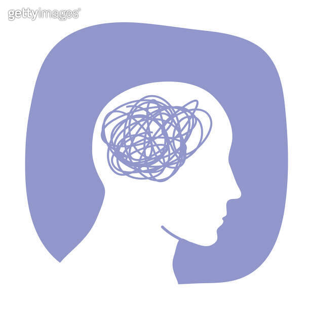 Man searching and thinking of idea through a complicated and chaotic ...