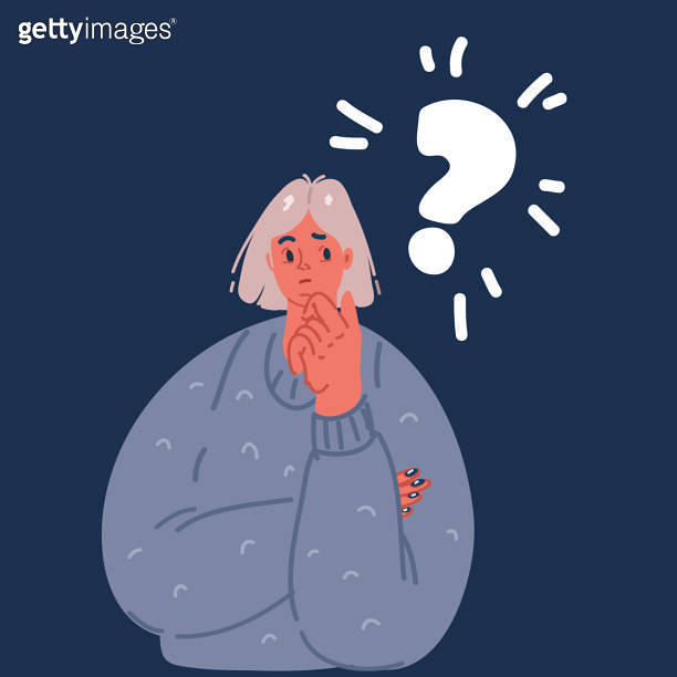 Cartoon vector illustration of woman asking questions 이미지 (1555177089 ...