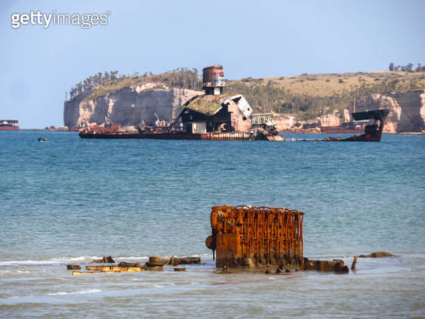 Shipwreck Beach In Panguila In Angola (1816679540) - 게티이미지뱅크