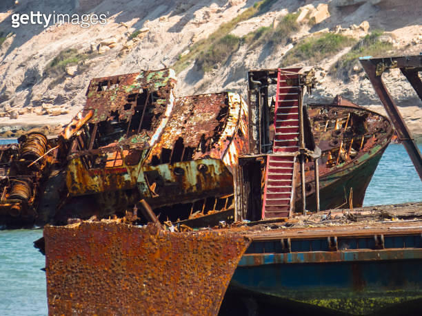Shipwreck Beach In Panguila In Angola (1816683986) - 게티이미지뱅크