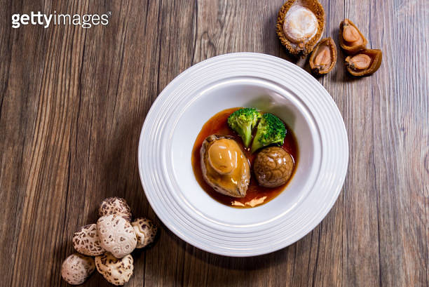 expensive premium braised head abalone with sea cucumber and flower ...