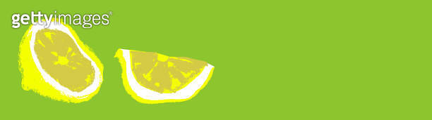 Template lemon banner with empty space for text. Lemons illustration in ...