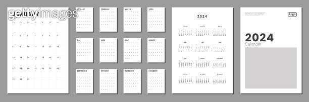 Set of Monthly pages Calendar Planner Templates 2024-2025 with Cover ...