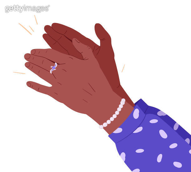 Applauding hands. Clapping human hands, female clap her hands. Ovation ...