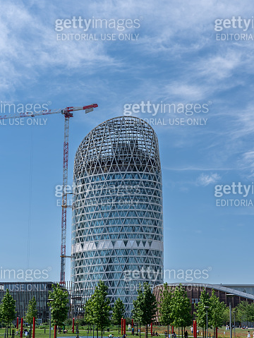 Milano, Italy. New skyscrapers under construction. Construction site ...