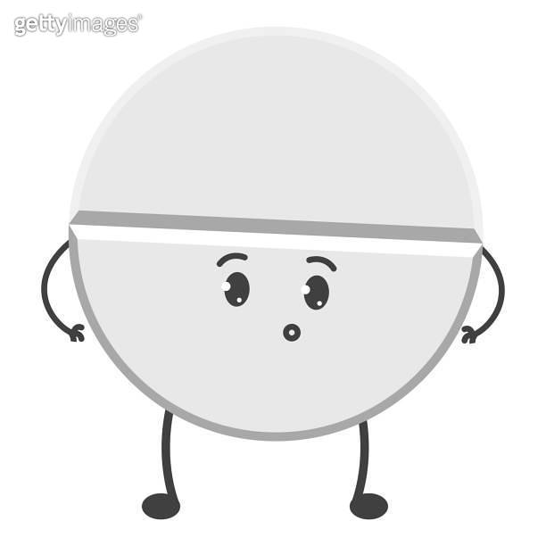 Round white pill character vector isolated. Medical mascot 이미지 ...