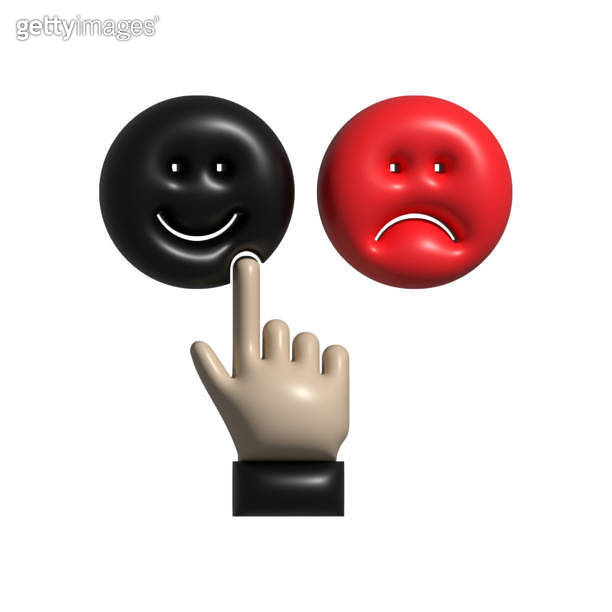 3D Realistic CUSTOMER SATISFACTION Icon. 3D Icon Isolated on White. 이미지 ...