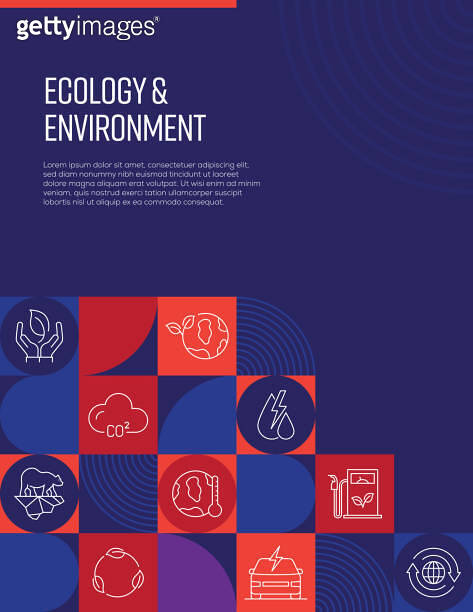 Ecology and Environment Related Design with Line Icons. Simple Outline ...
