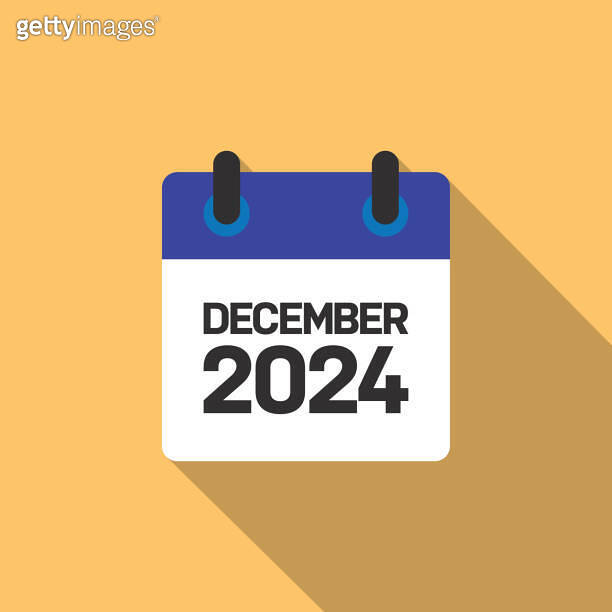 2024 DECEMBER CALENDAR CONCEPT FLAT DESIGN 이미지 (1688381458) - 게티이미지뱅크