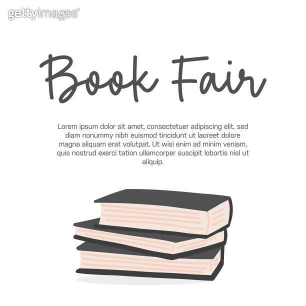 Book Fair Hand Drawn Calligraphy Lettering Invitation Design for ...