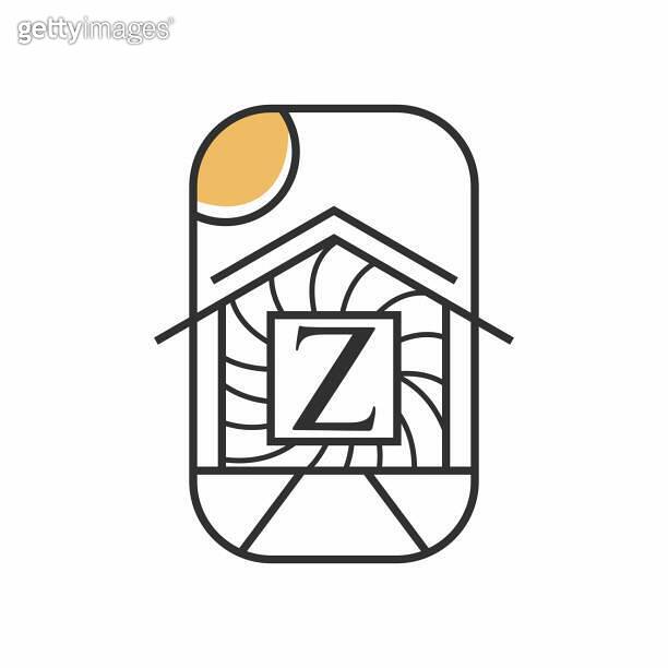 Letter Z house minimal logo design 이미지 (1775138095) - 게티이미지뱅크