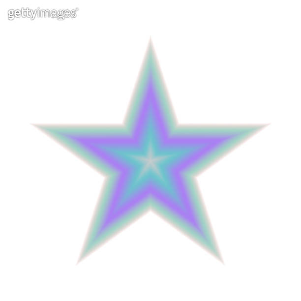 Gradient Y2K blur element. Abstract aesthetic y2k blur star. Gradient ...