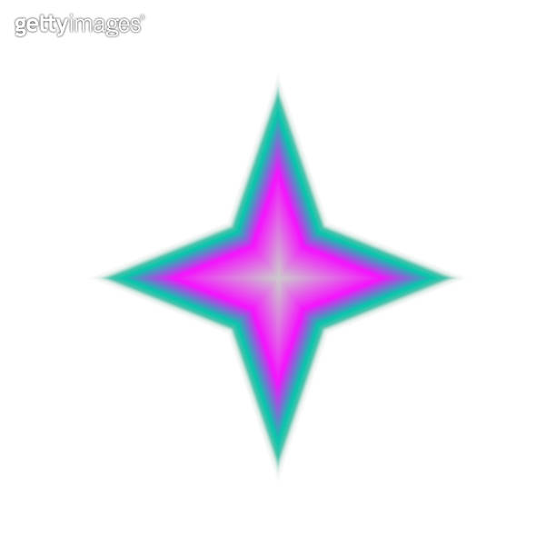Gradient Y2K blur element. Abstract aesthetic y2k blur star. Gradient ...