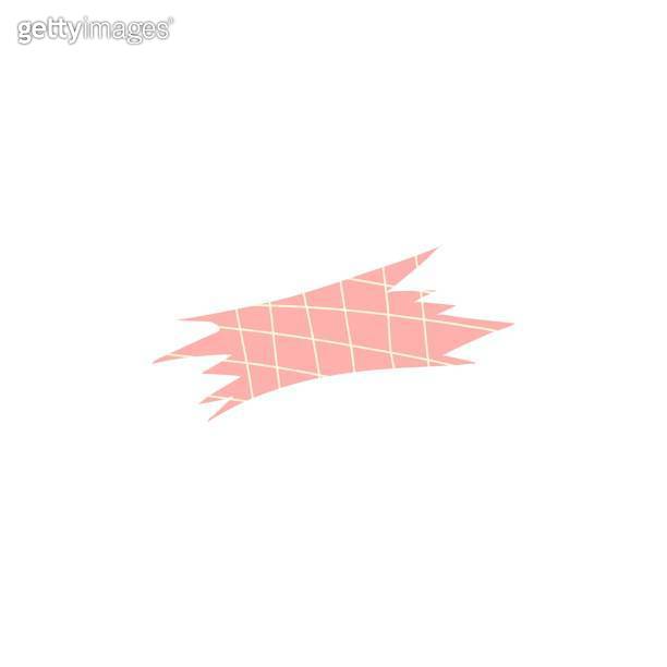 Tape Paper Sticker aesthetic hand drawn. Sticky for scrapbook nd border ...