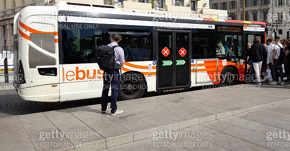 Marseille City Public Transportation Bus View, France, Europe 이미지 ...