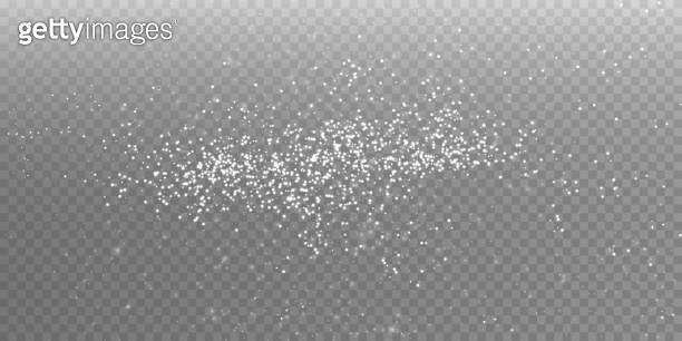 White scattering of small particles of sugar crystals, flying salt, top ...