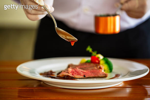 Beef steak and human hands,Be sure to have them ready in the restaurant ...