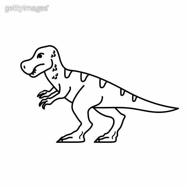 Tyrannosaurus Rex, T rex Outline Vector Illustration 이미지 (1530058828 ...