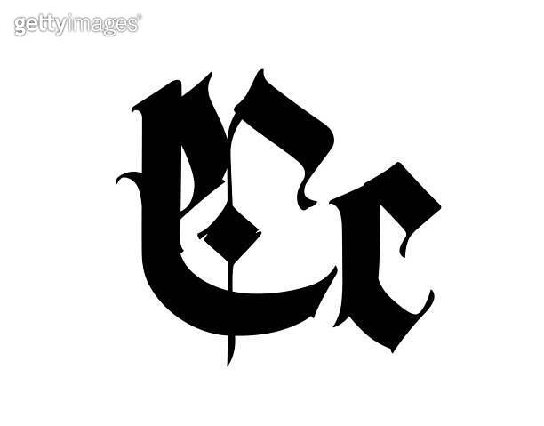 Letter C, in the Gothic style. Vector. Alphabet. The symbol is isolated ...