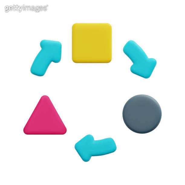 3d link icon vector. Isolated on white background. 3d agile, business and technology concept ...