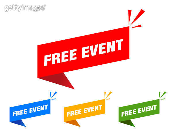 Free Event Stickers Isolated On White Background (1492284857) - 게티이미지뱅크