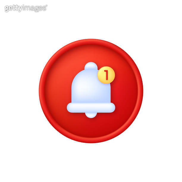 3D Reminder illustration. Speech Bubble. Vector for alert and ...