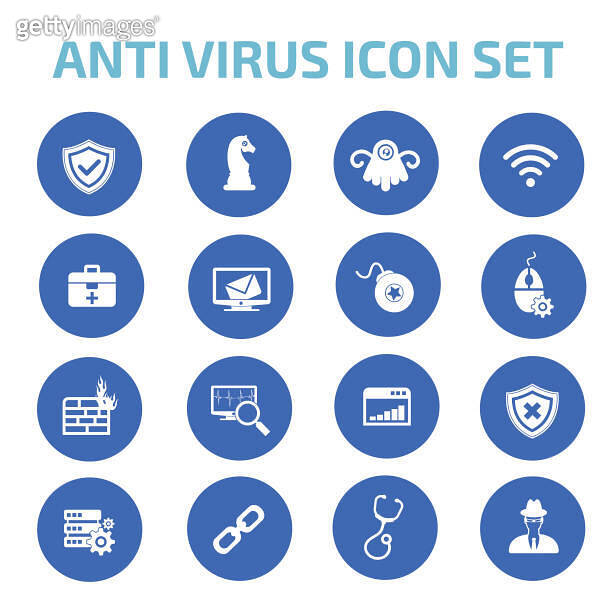 Anti Virus Vector Icon Set 이미지 (1682758151) - 게티이미지뱅크