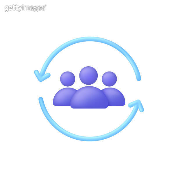 3D User staff rotation sign. 이미지 (1491764579) - 게티이미지뱅크