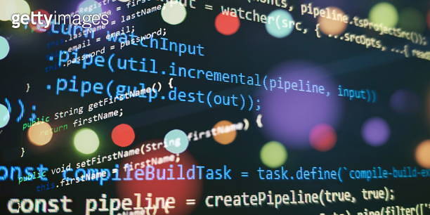Closeup developing programming and coding technologies. Developer ...
