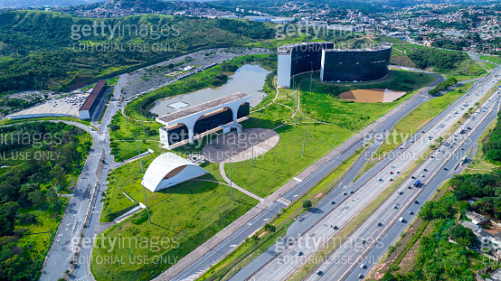 Aerial view of the City Administration state government of Minas Gerais ...
