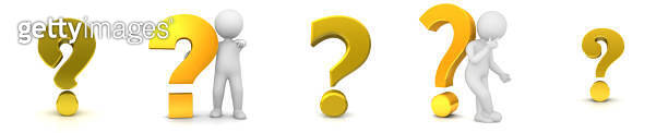 Question marks yellow golden colored interrogation point marks 3d ...