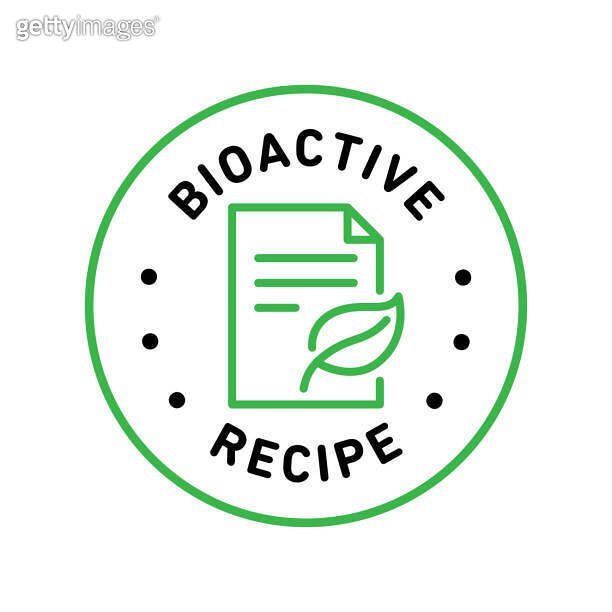 BioActive product formula recipe vector icon logo badge 이미지 (1490617534 ...