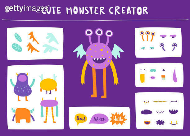 Funny monster constructor for kids. Custom cartoon monster creator from ...