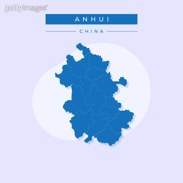 Vector illustration vector of Anhui map China 이미지 (1568733229) - 게티이미지뱅크
