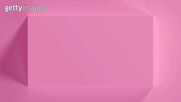 3D background template with overhead view of light pink box 이미지 ...
