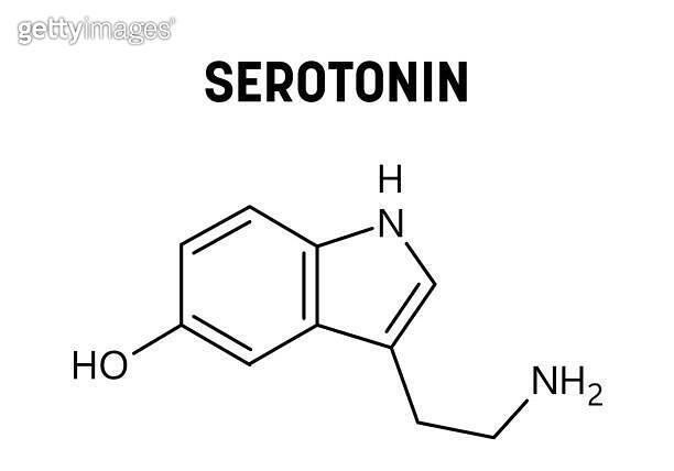 Serotonin structural formula of molecular structure 이미지 (1664048426 ...