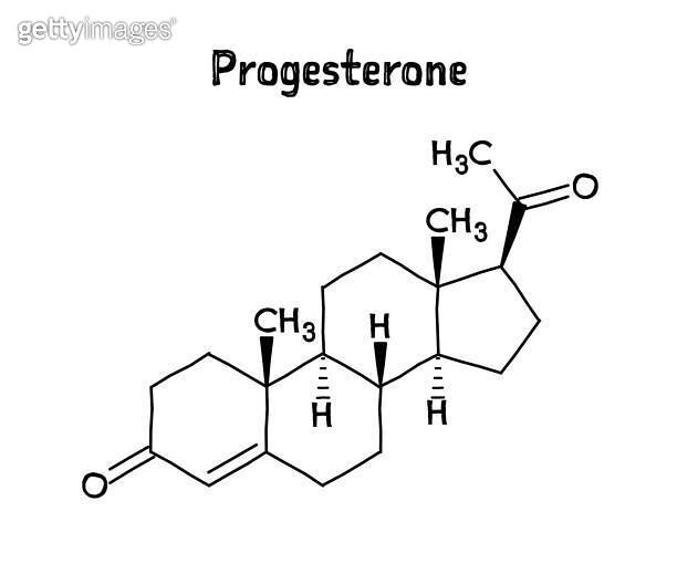 Progesterone structural formula of molecular structure 이미지 (1664049074 ...