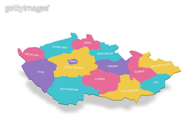 Czech Republic political map of administrative divisions 이미지 ...